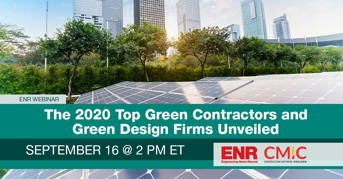 The 2020 Top Green Contractors and Green Design Firms Unveiled Registration
