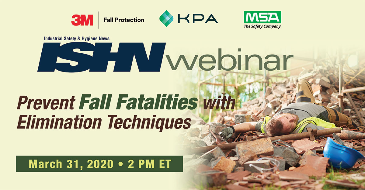 Prevent Fall Fatalities with Elimination Techniques Registration