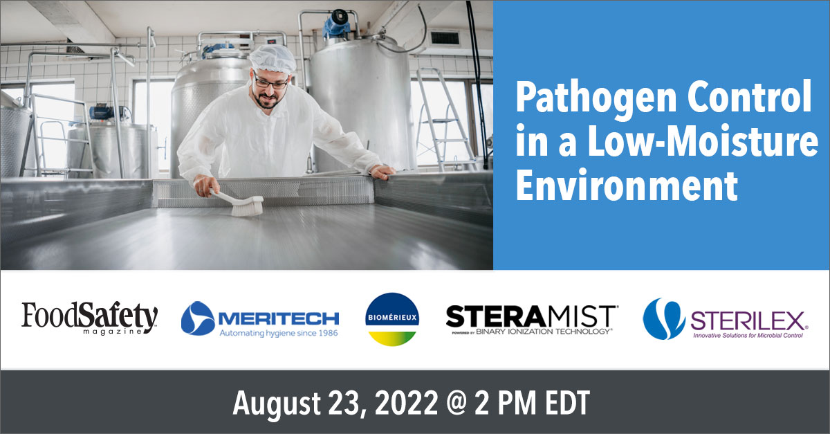 Pathogen Control in a Low-Moisture Environment Registration